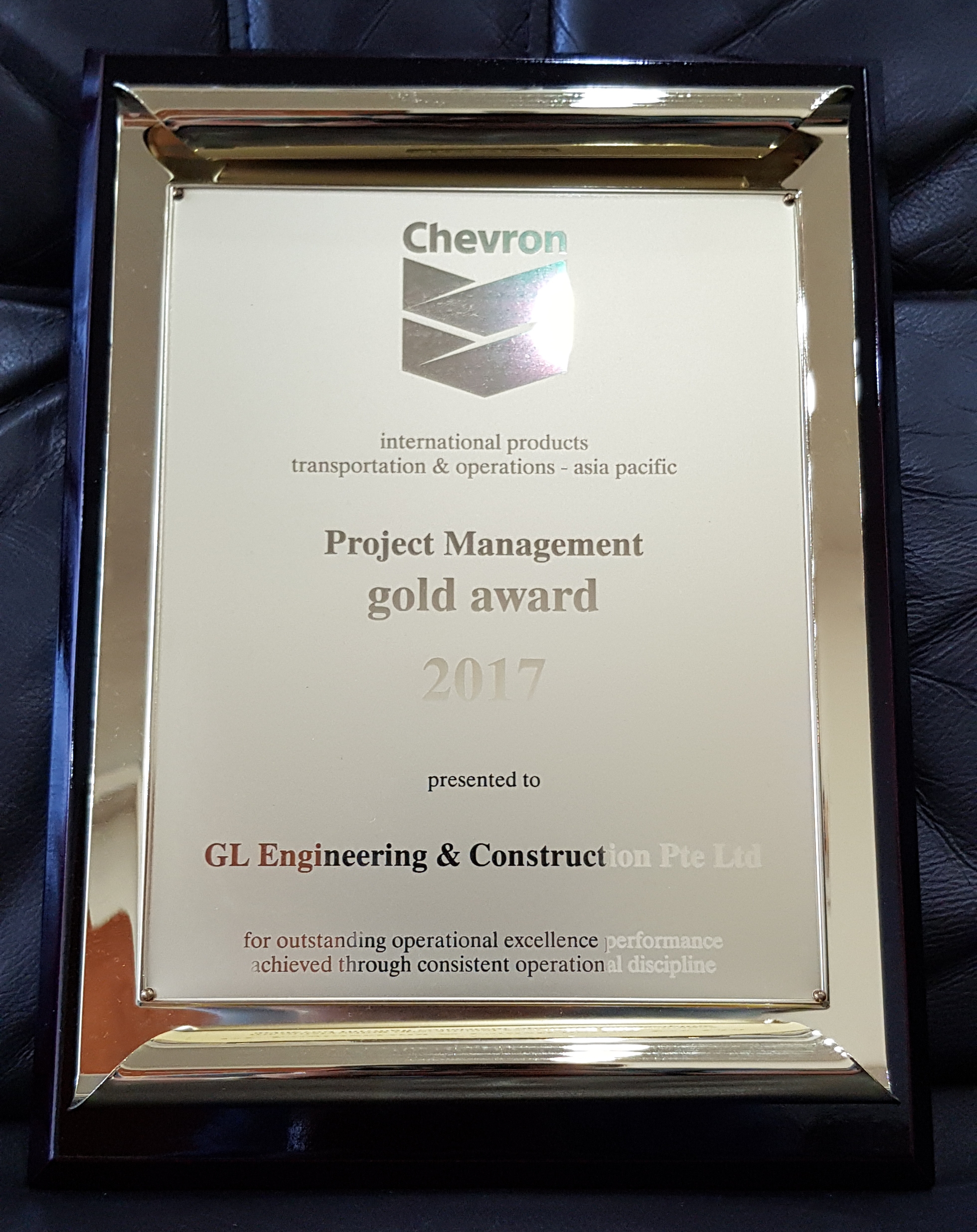 Project Management - Gold Award | GL Engineering & Construction Pte Ltd
